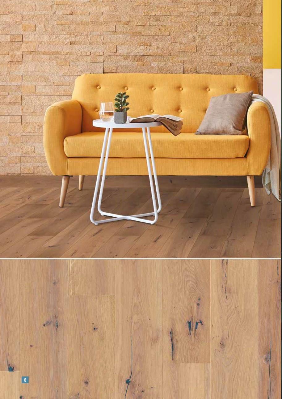 Pavimento in legno VIRAG Longwood Slim Rovere Rustico Bianco